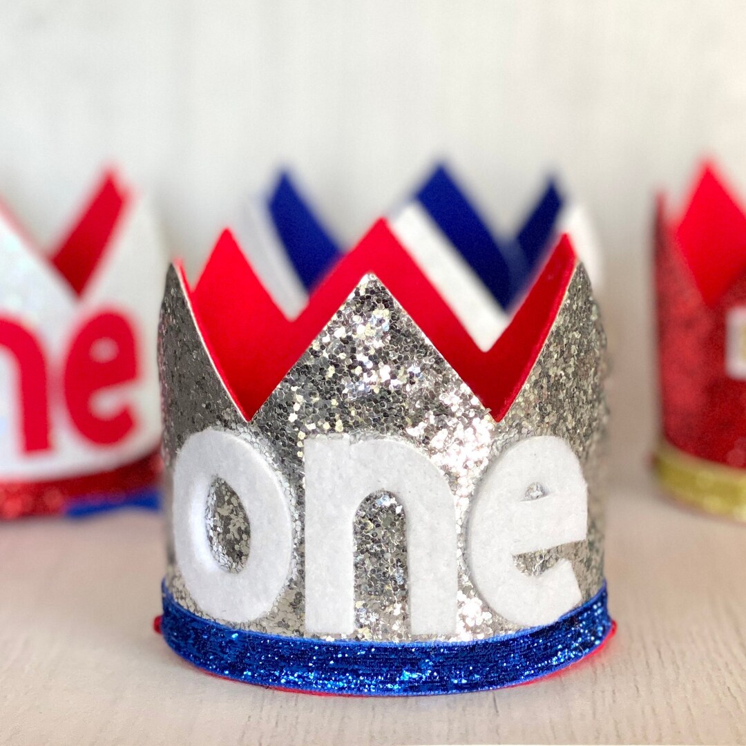 Silver and Red Boy Crown Birthday Crown Birthday Boy Crown 1st Birthday ...