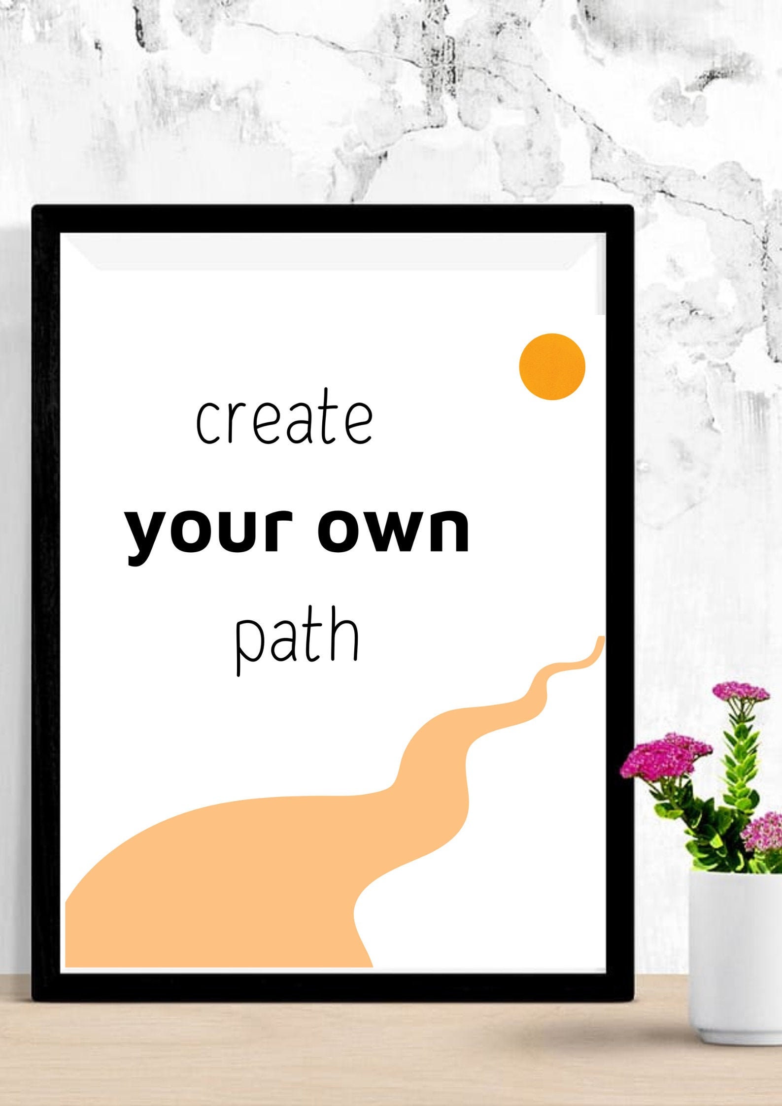 Create your own path positive happy quote printable digital | Etsy