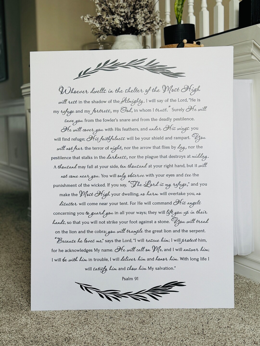 Psalm 91 Vertical DIGITAL FILE Bible Verse - Etsy
