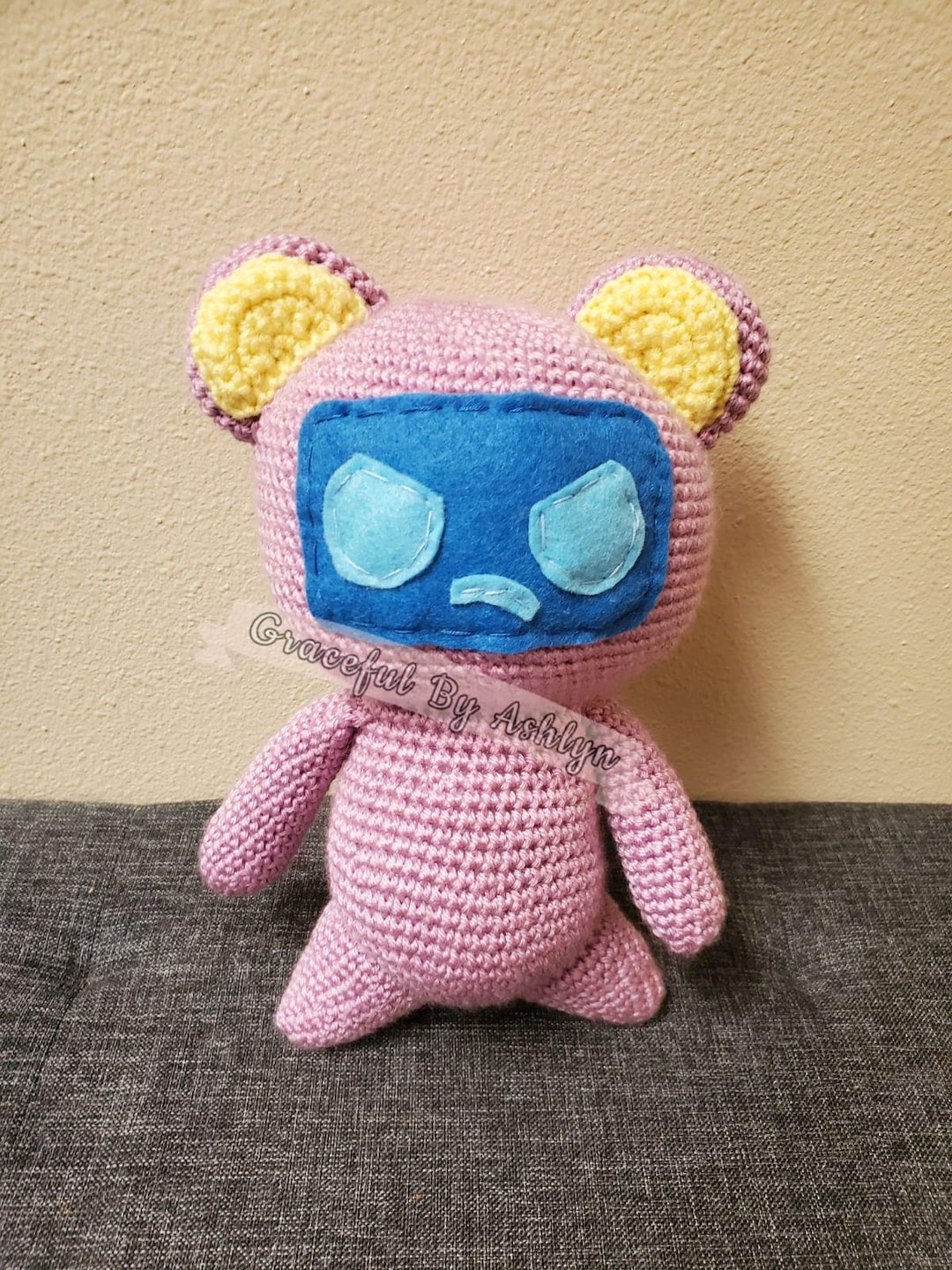 MADE TO ORDER Hailey's on It Beta Bear Custom Crochet Plush 12 Inches ...