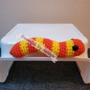 Made to Order Crochet Sesame Street Slimy Plush Slimey Worm Oscar ...
