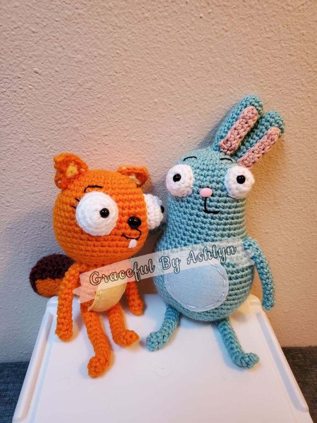 Made to Order Funny Squirrel Kiff and Barry Bunny Set of 2 Custom ...
