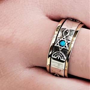 Opal Messianic Ring, Magen David Ring, Menorah, Fish, Christian Ring ...