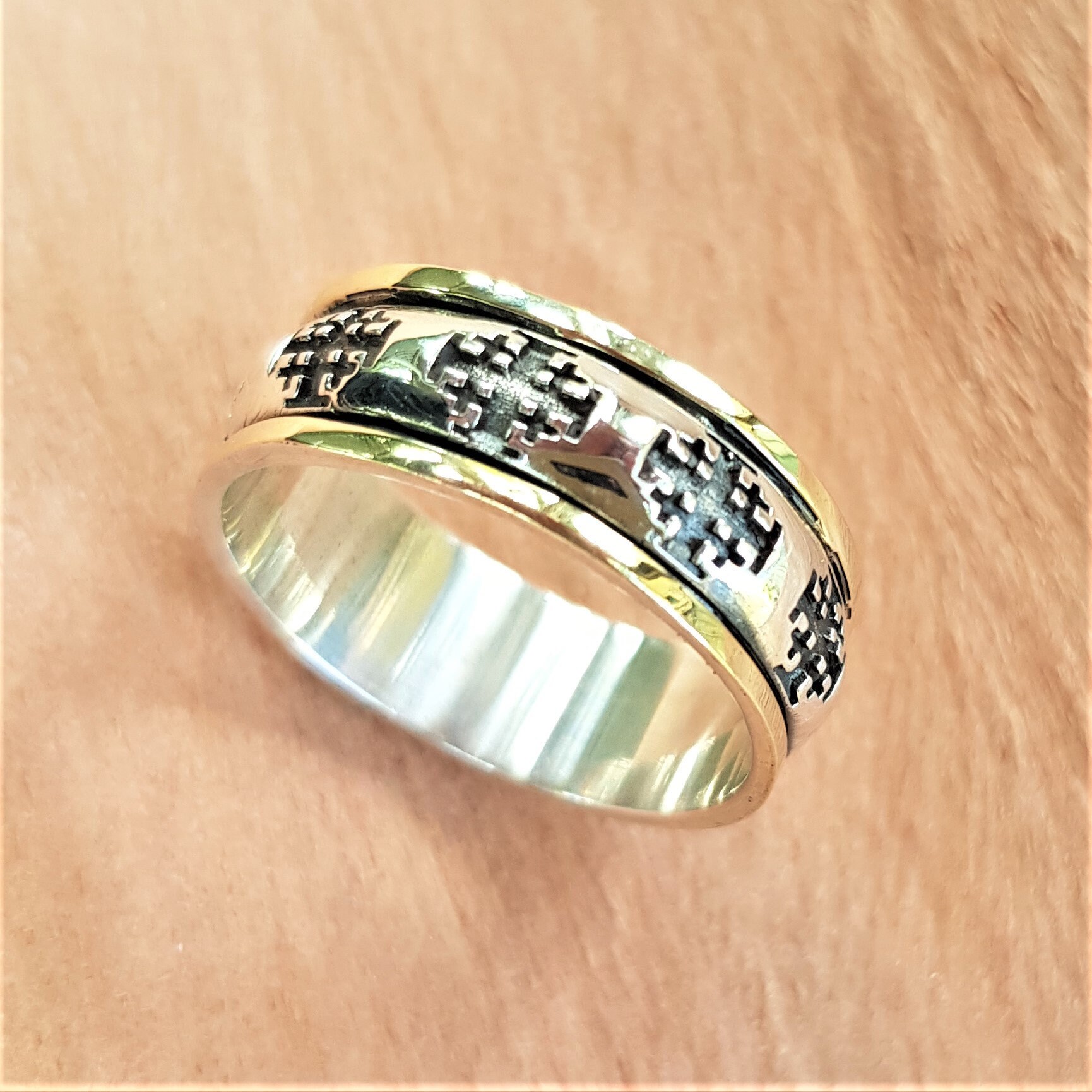 Cross Signet Ring Religious Jewelry Jerusalem Cross Ring | Etsy