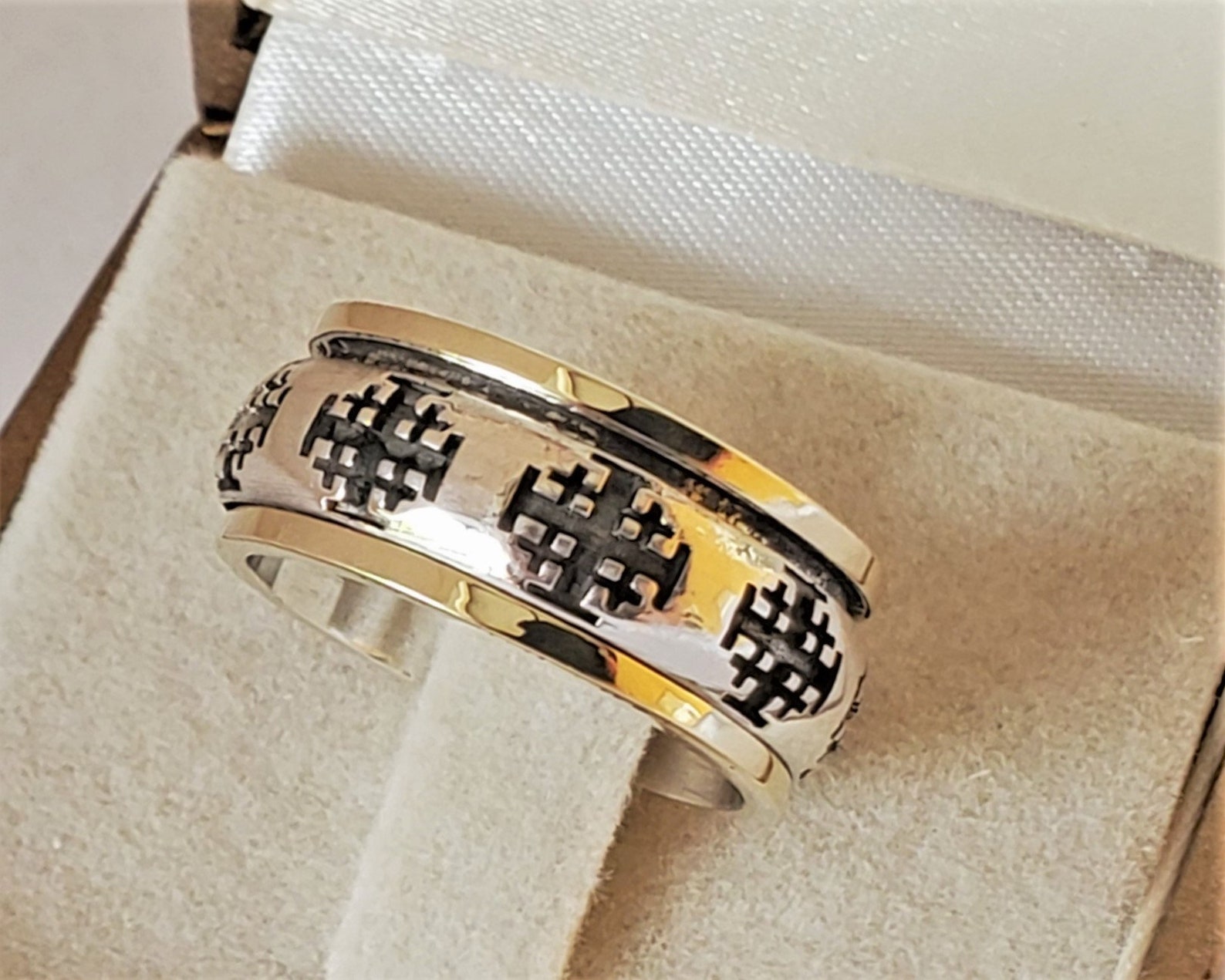 Cross Signet Ring Religious Jewelry Jerusalem Cross Ring | Etsy