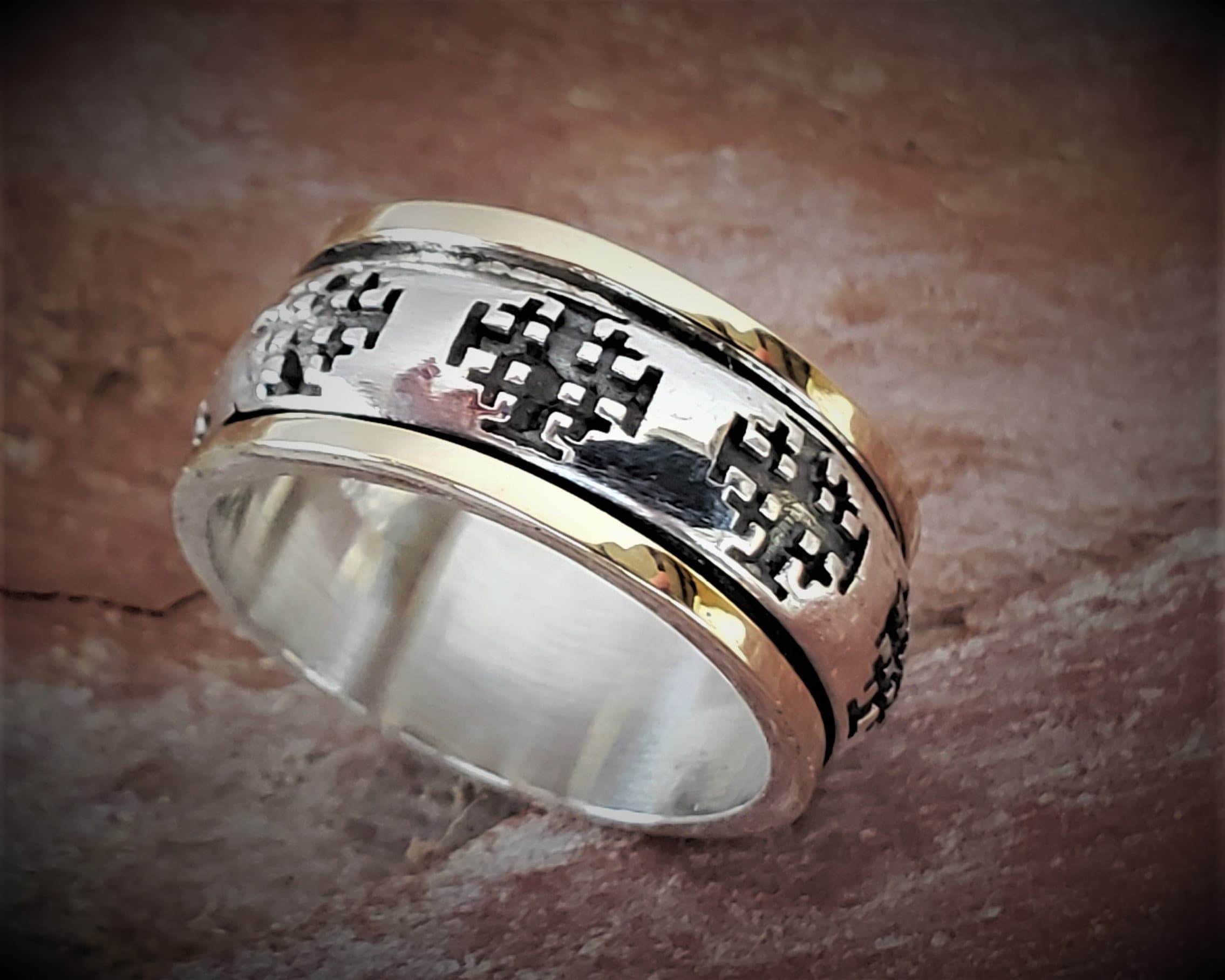 Cross Signet Ring Religious Jewelry Jerusalem Cross Ring - Etsy