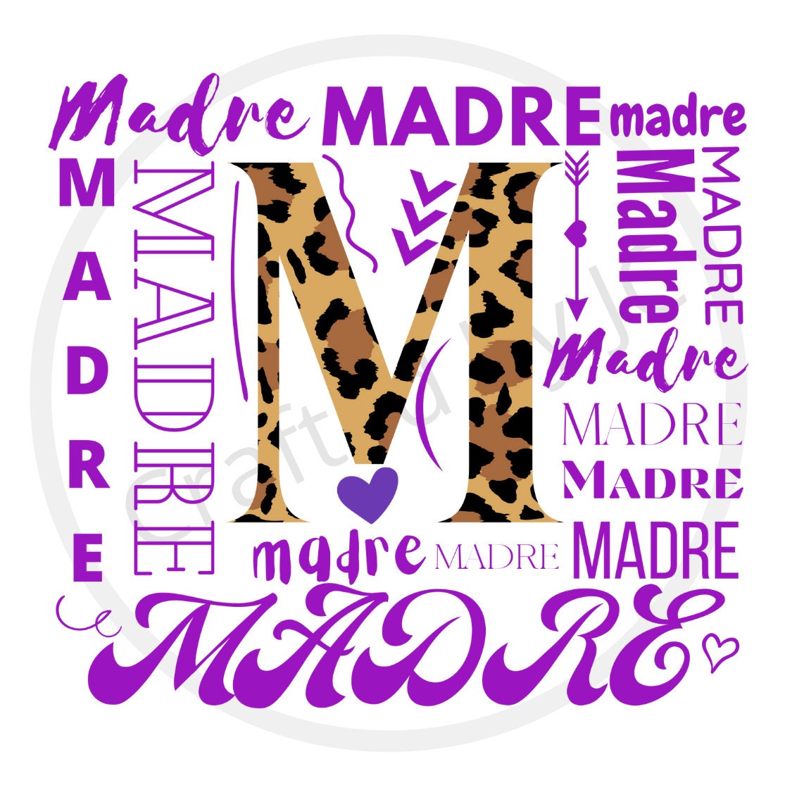 Madre Logo Leopard Design 6 Png Sublimation Digital File Svg Cut File ...