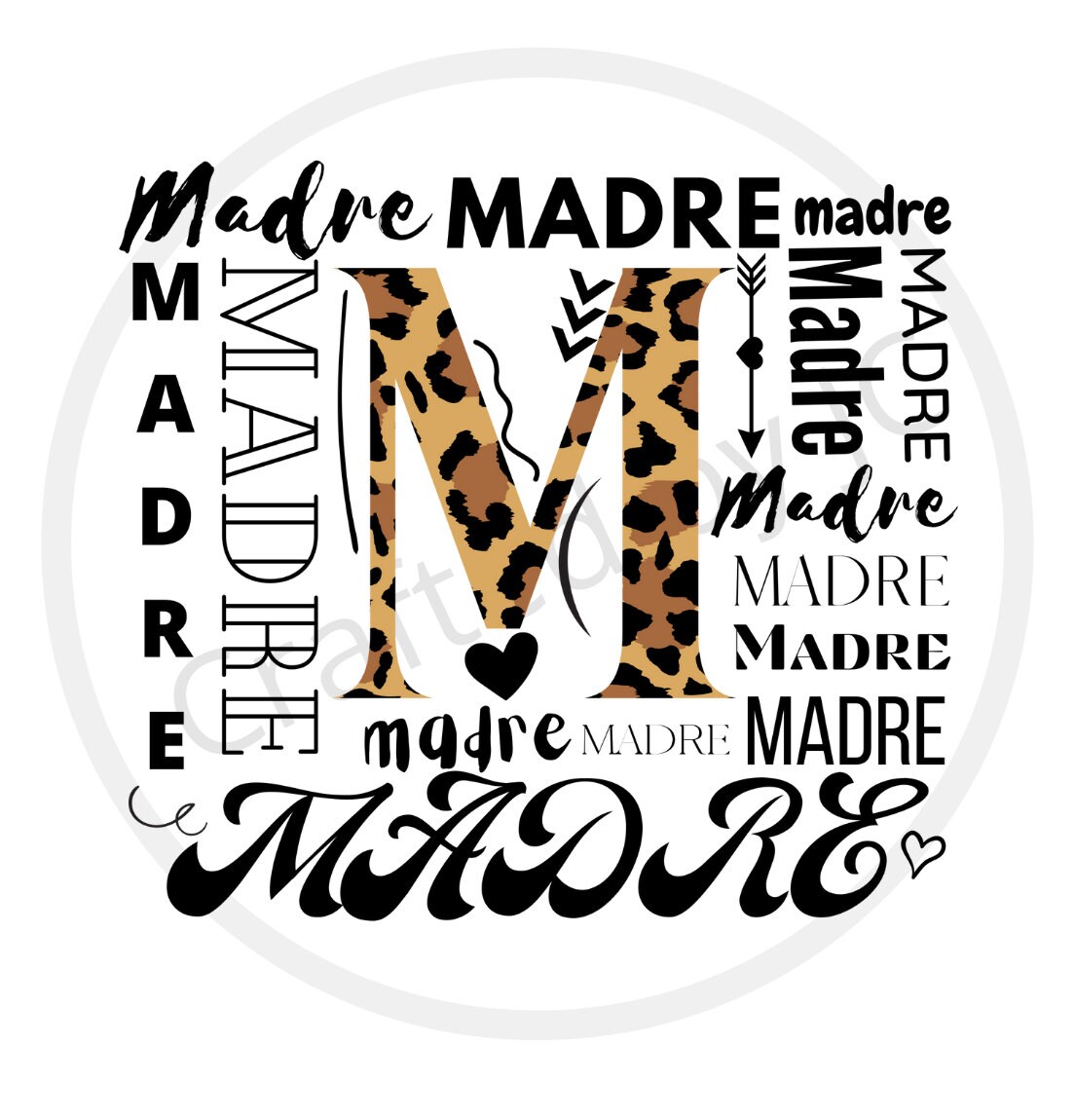 Madre Logo Leopard Design 6 Png Sublimation Digital File Svg Cut File ...