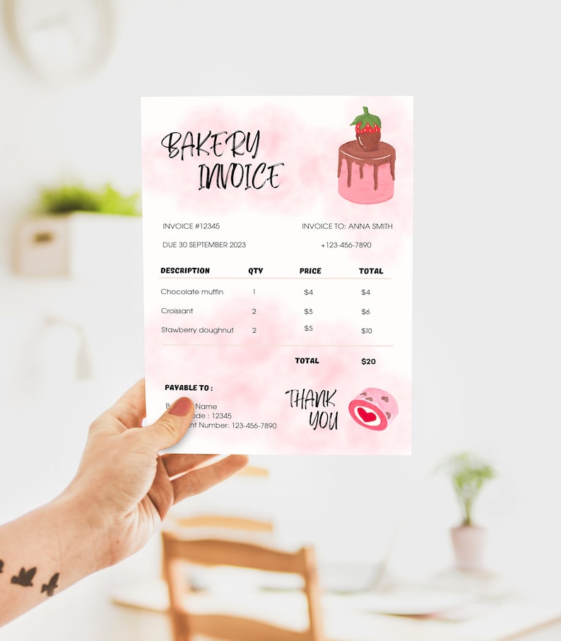 Cake Order Form, Bakery Invoice, Bakery Order Form, Order Form, Invoice ...