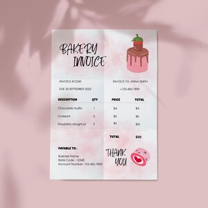 Cake Order Form, Bakery Invoice, Bakery Order Form, Order Form, Invoice ...