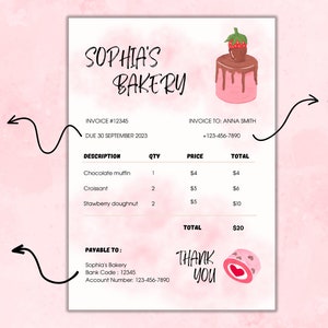 Cake Order Form, Bakery Invoice, Bakery Order Form, Order Form, Invoice ...