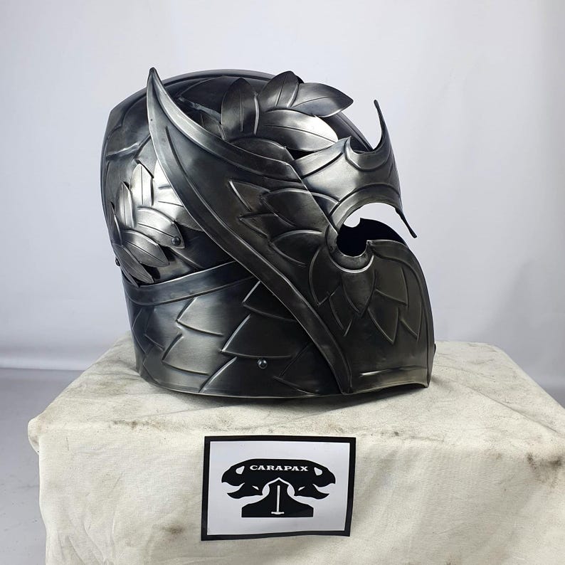 Helmet Elven Champion - for Full Plate - LARP, Middle Ages, Cosplay - Etsy