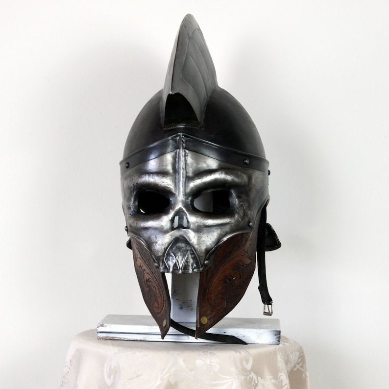 Helmet Sparta Armor Metal Undead Plate Helmet Fantasy Larp Medieval ...