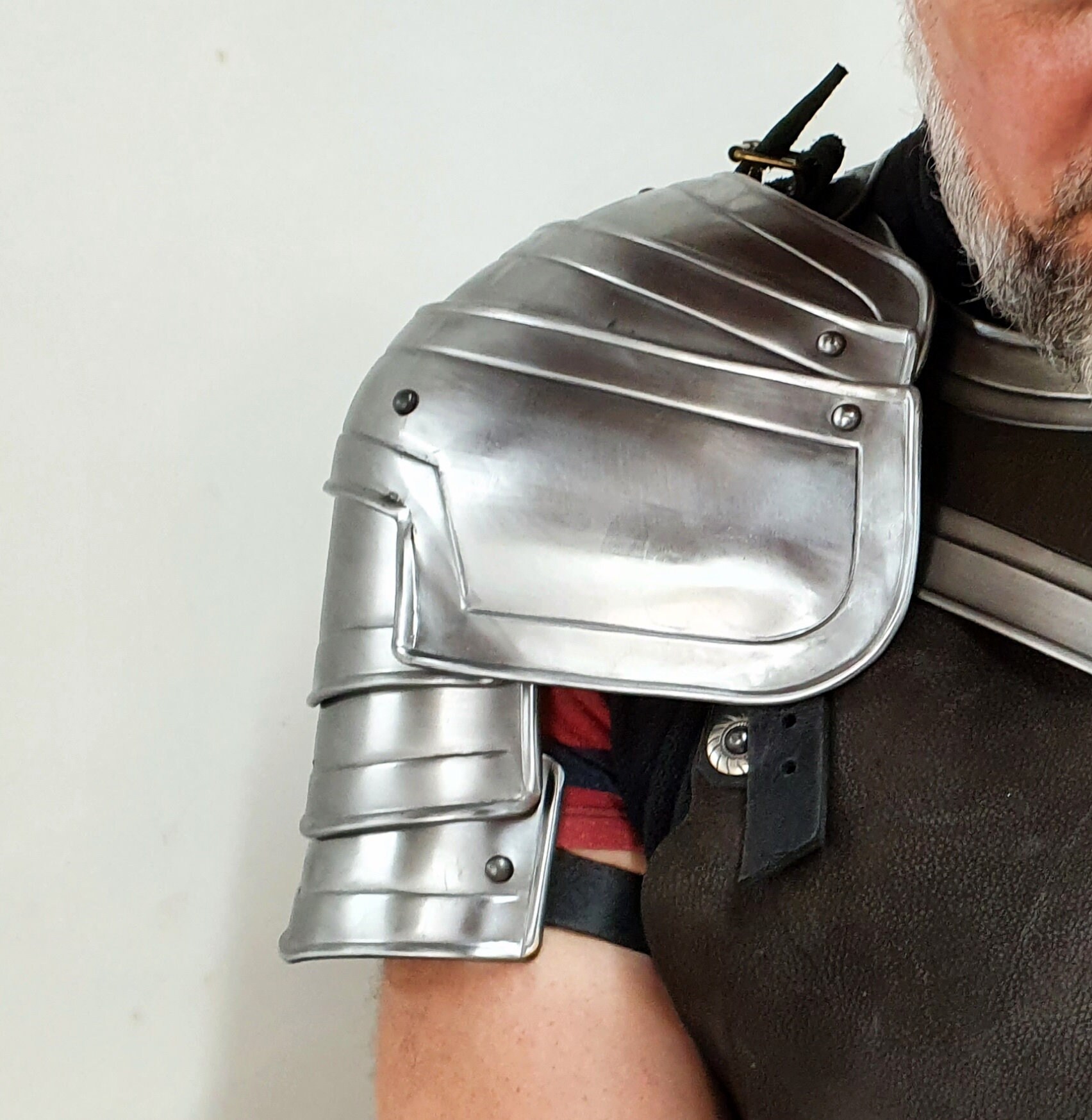 Plates Shoulders Knight of Steel Blank Armor Metal Fantasy Larp Cosplay ...