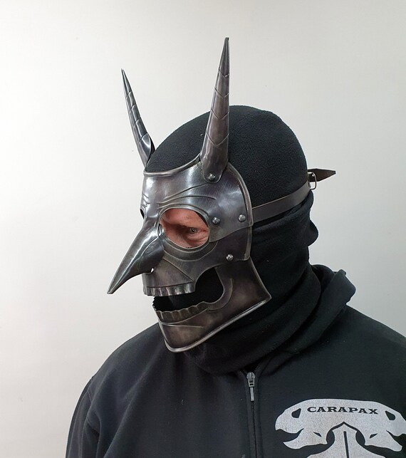 Mask Krampus Perchten Devil or Witch 2 Armor Metal Fantasy | Etsy