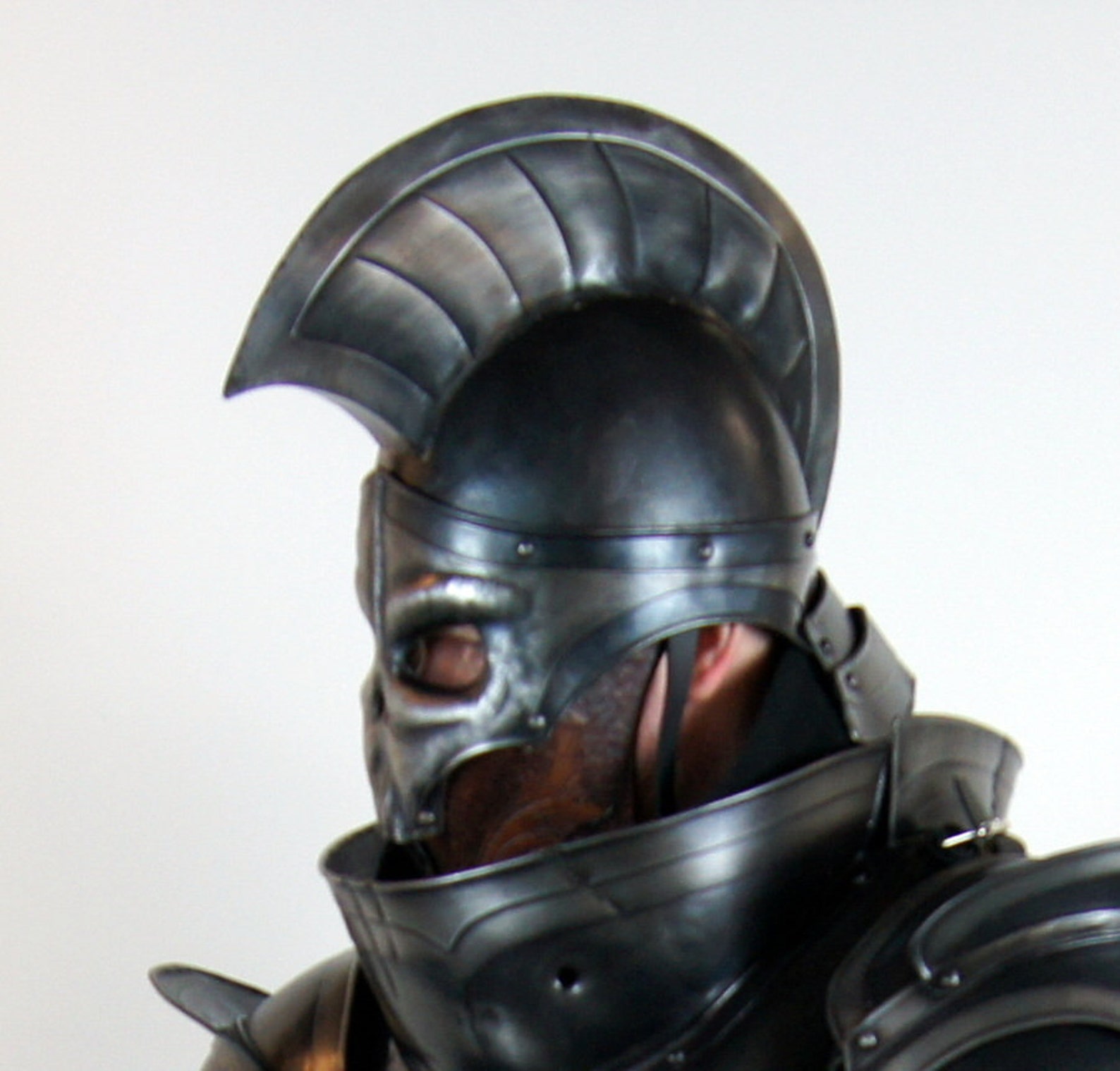 Helmet Sparta Armor Metal Undead Plate Helmet Fantasy Larp Medieval ...