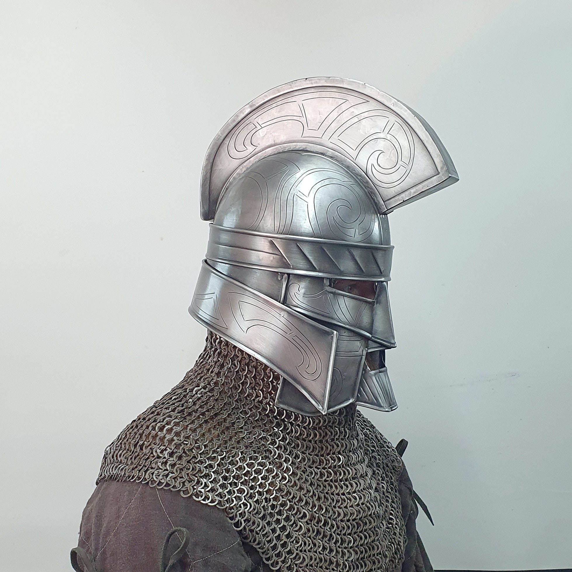 Iroquois Rune Helmet Fantasy for Full Plate Larp, Medieval, Cosplay - Etsy