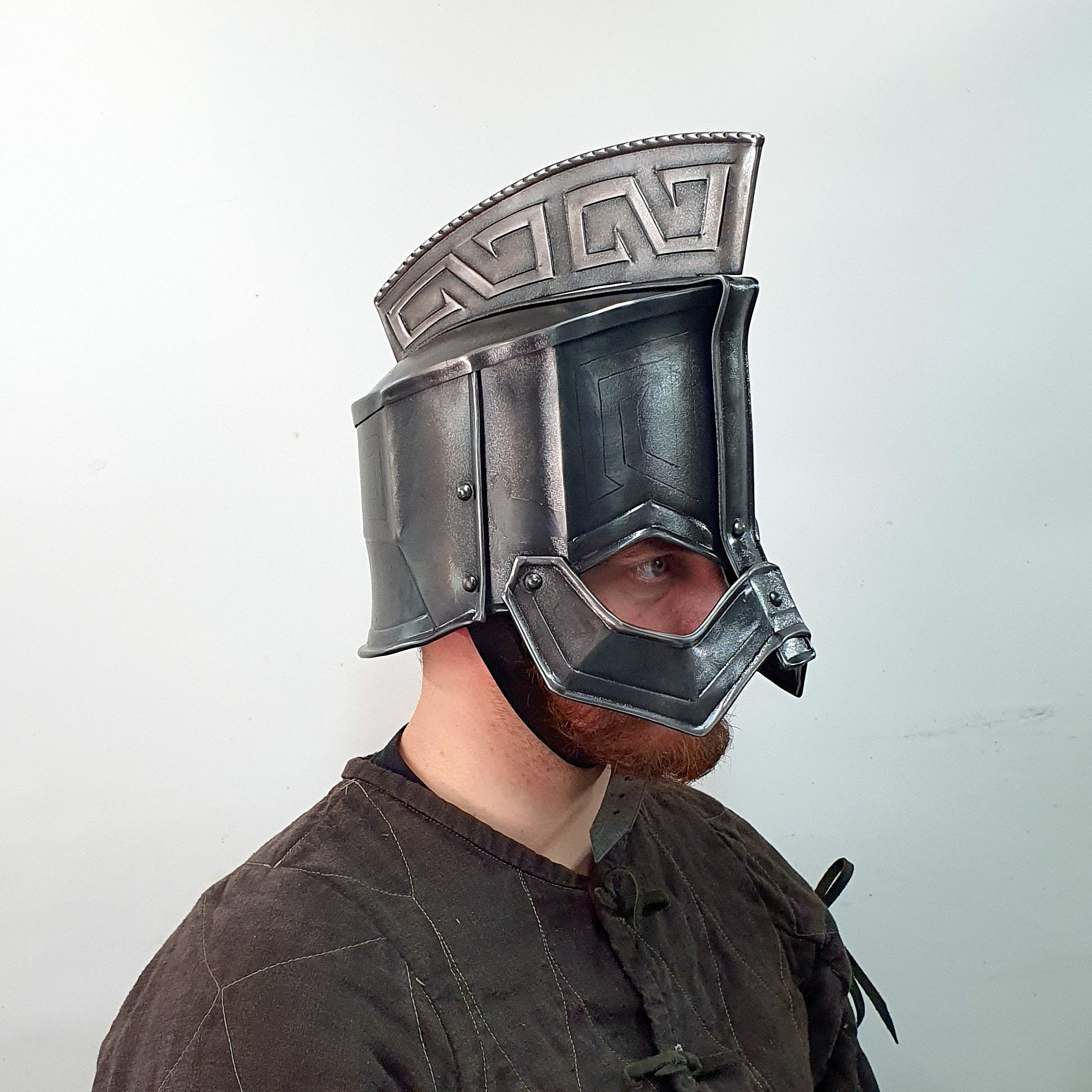 Dwarf Helmet With Fantasy Helmet Decoration for Full Plate Larp, Middle ...