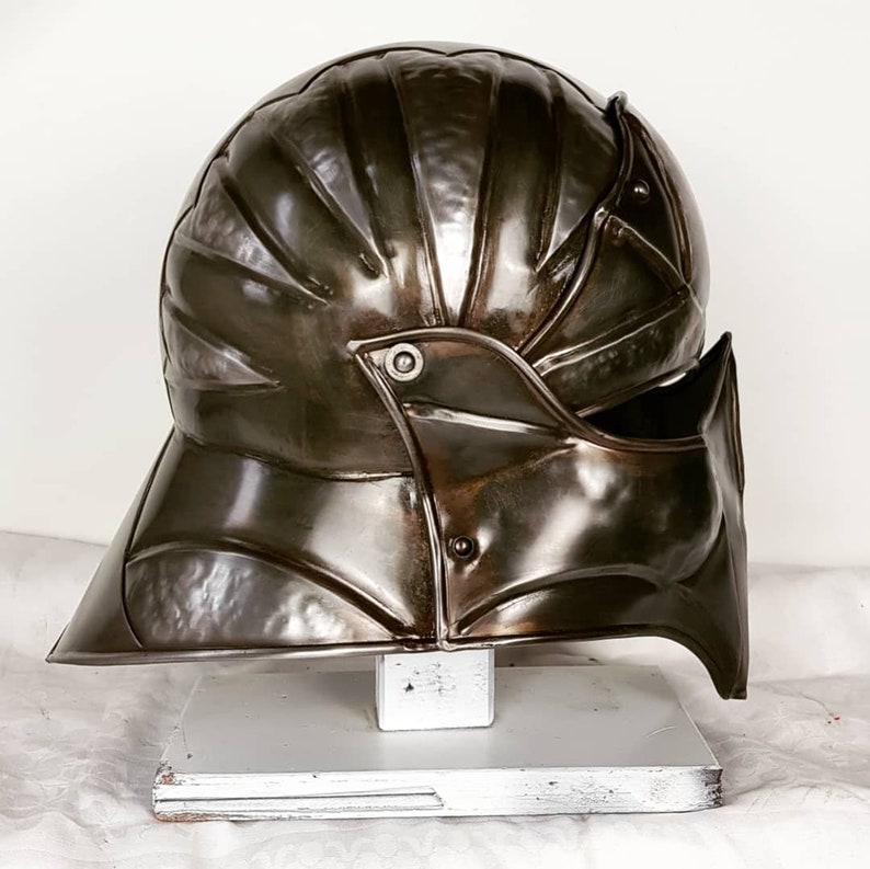 Helmet Vader Schaller Armor Metal Larp Medieval | Etsy