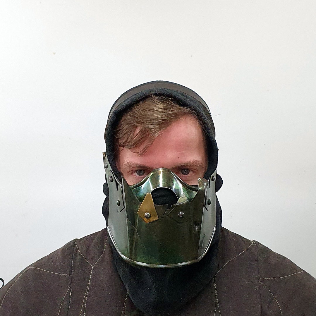 Half Mask Ork Boyz Jaw 1 Tooth Made of Brass 2 Crooked for Fantasy Larp ...