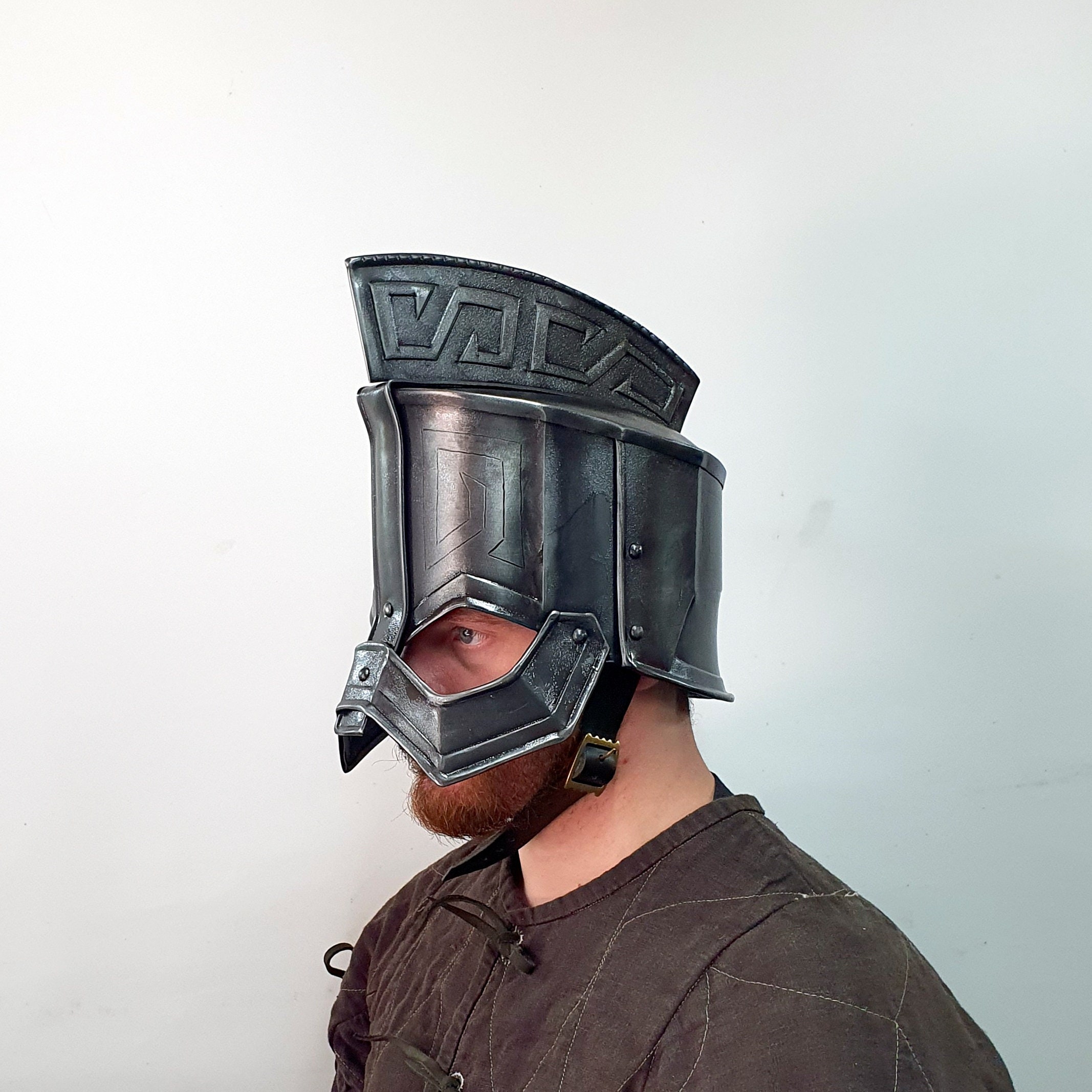 Dwarf Helmet With Fantasy Helmet Decoration for Full Plate Larp, Middle ...