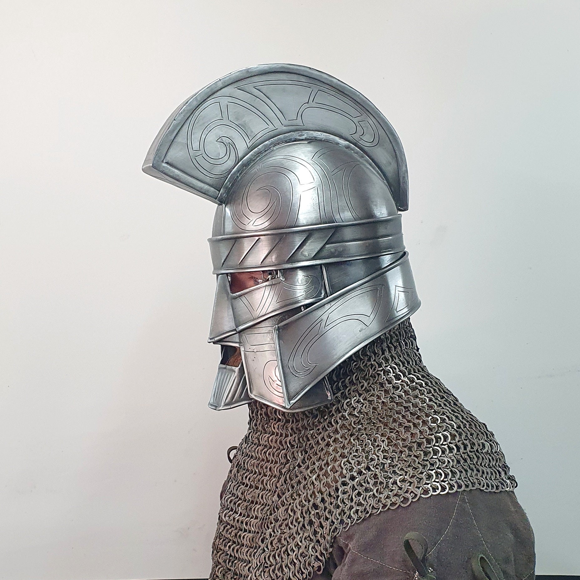 Iroquois Rune Helmet Fantasy for Full Plate Larp, Medieval, Cosplay - Etsy