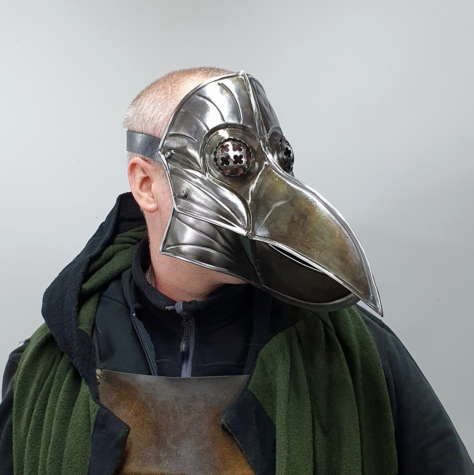 Mask Raven raven Plague Mask Armor Metal Fantasy Larp - Etsy