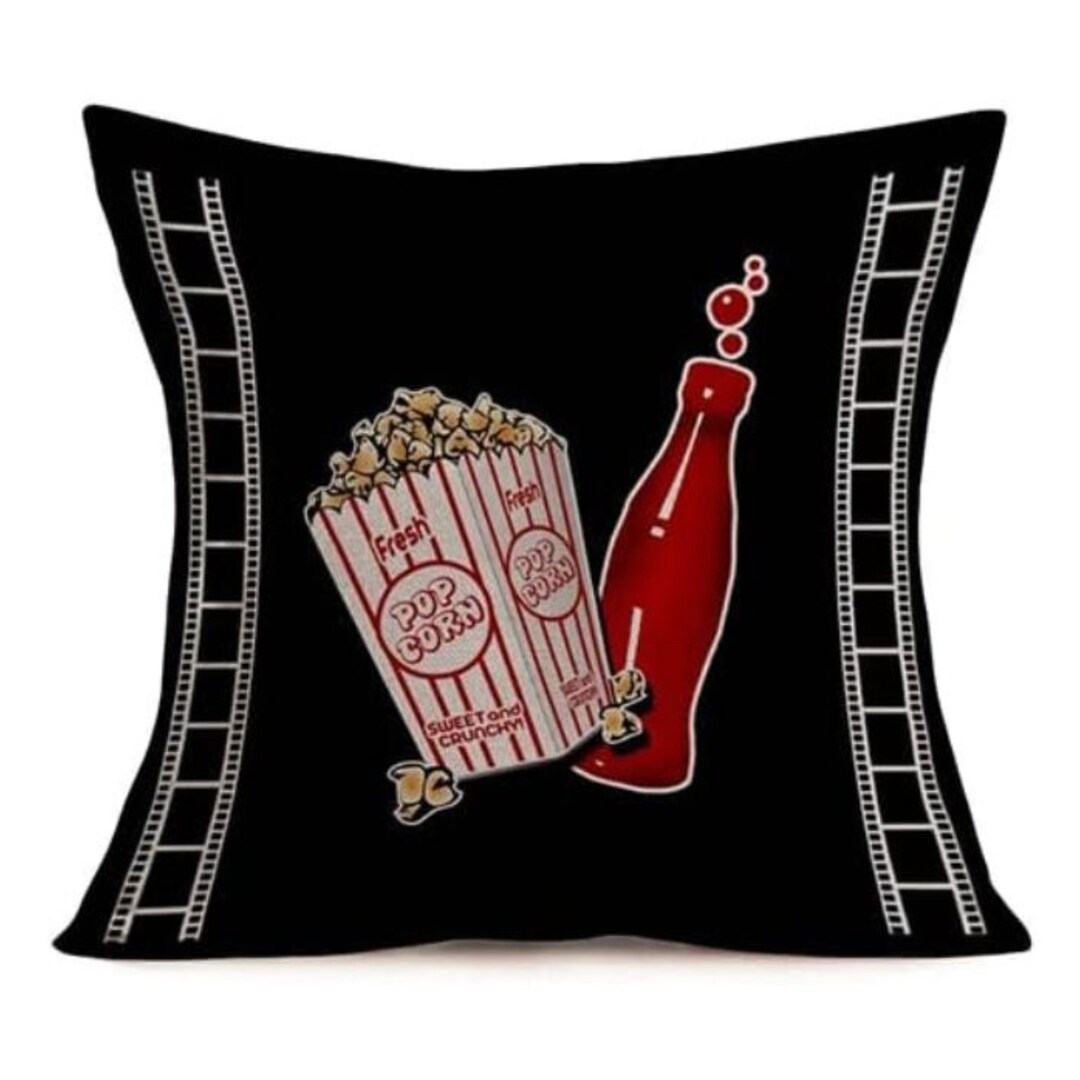 Popcorn Netflix Themed Pillow Cover for Sleepover Party Decor - Etsy