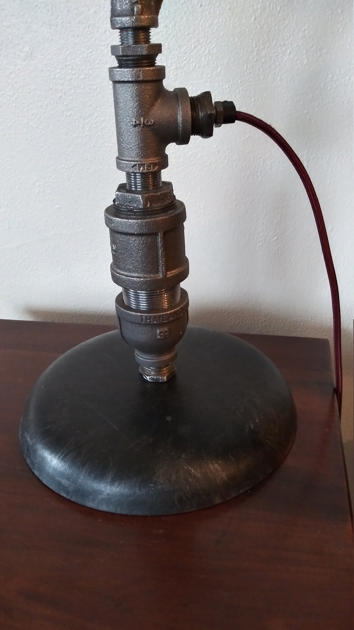 Industrial Pipe Table Lamp With Edison Bulb - Etsy