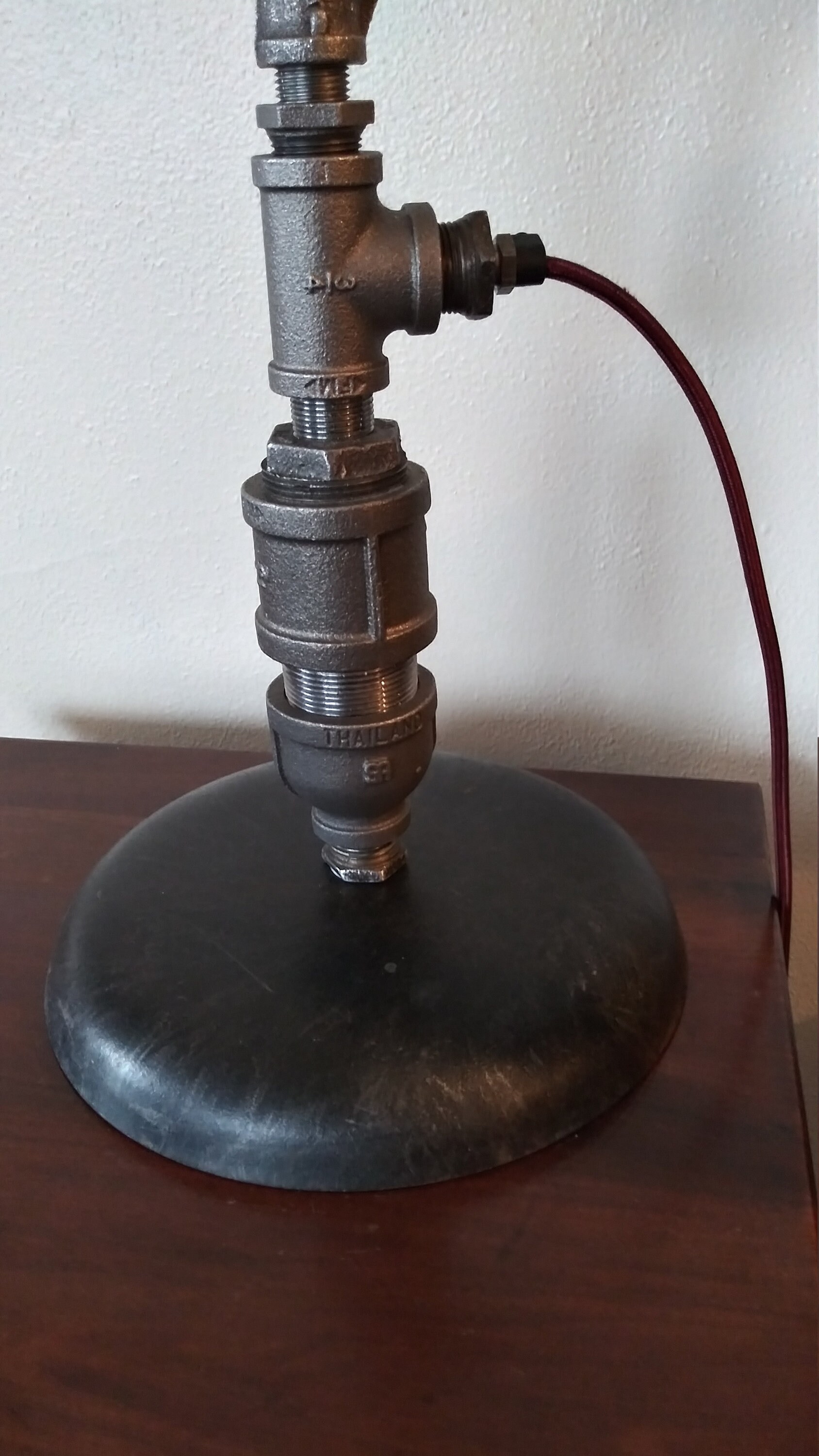Industrial Pipe Table Lamp With Edison Bulb - Etsy