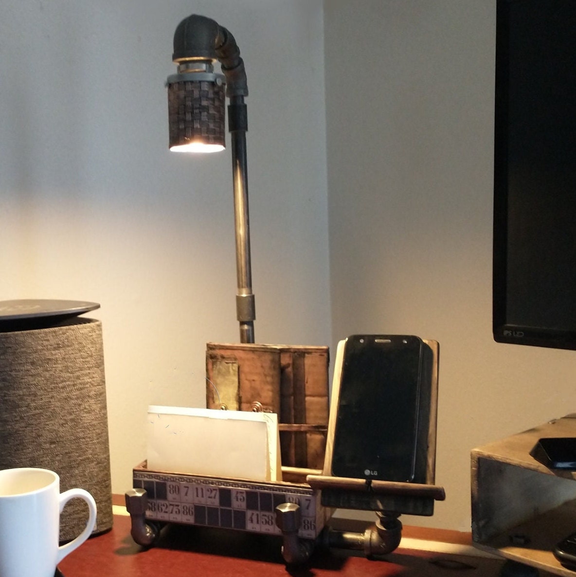 Desktop Lamp/organizer - Etsy