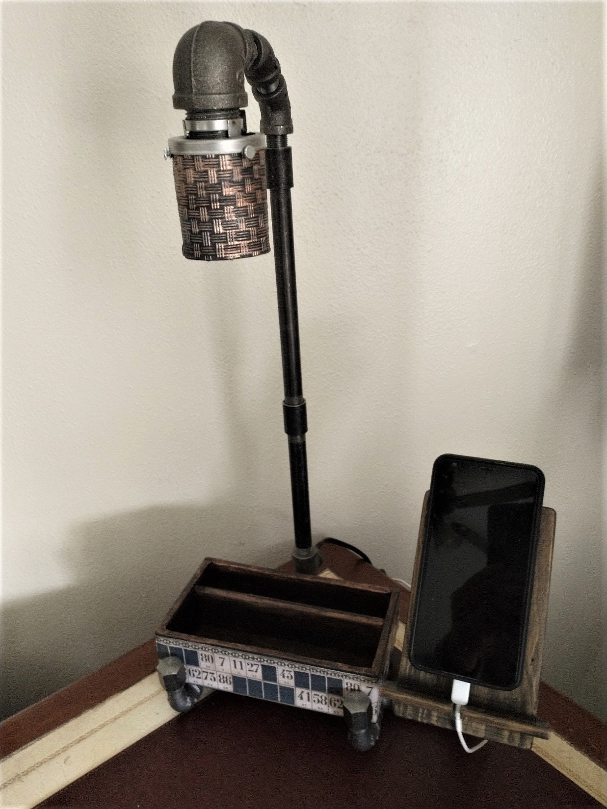 Desktop Lamp/organizer - Etsy