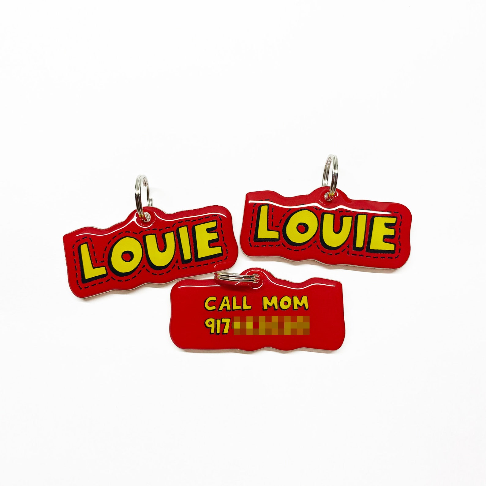 Superhero Comics Dog Name Tags by Bashtags - Etsy