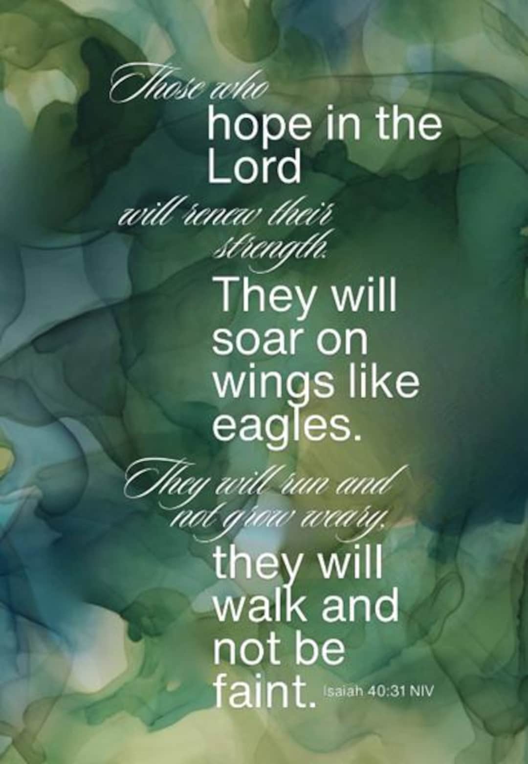 Isaiah Bible Verse; Those Who Hope in the Lord; Scripture Bible Verse ...