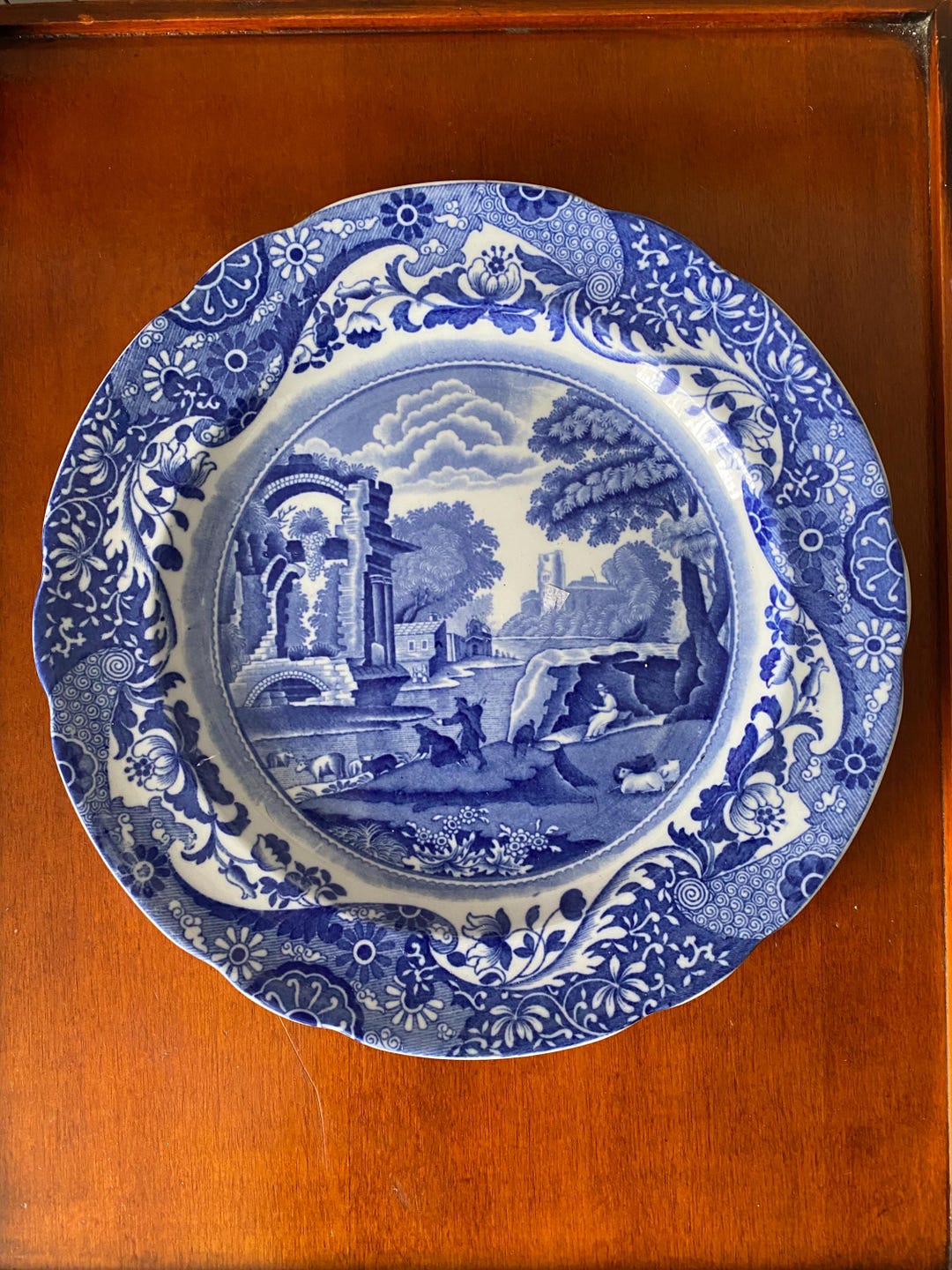 Vintage Copeland Spode Blue Italian Dinner Plate - Etsy