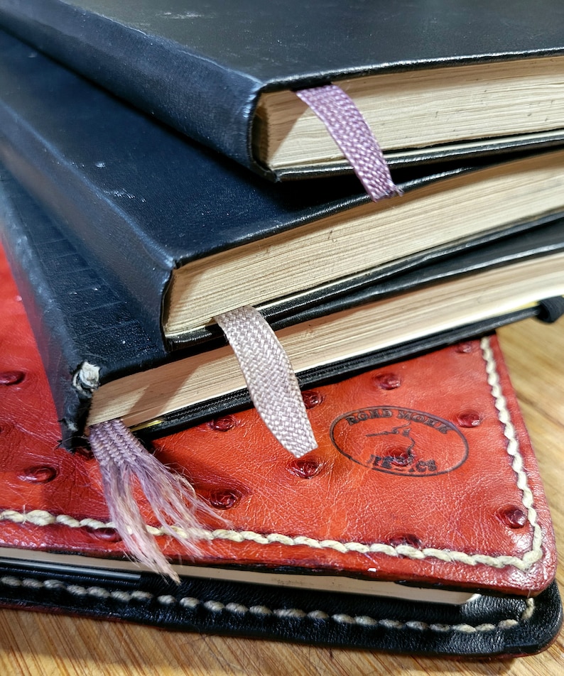 Handmade Saddle Stitched Ostrich Leather Journal Covers | Moleskine ...