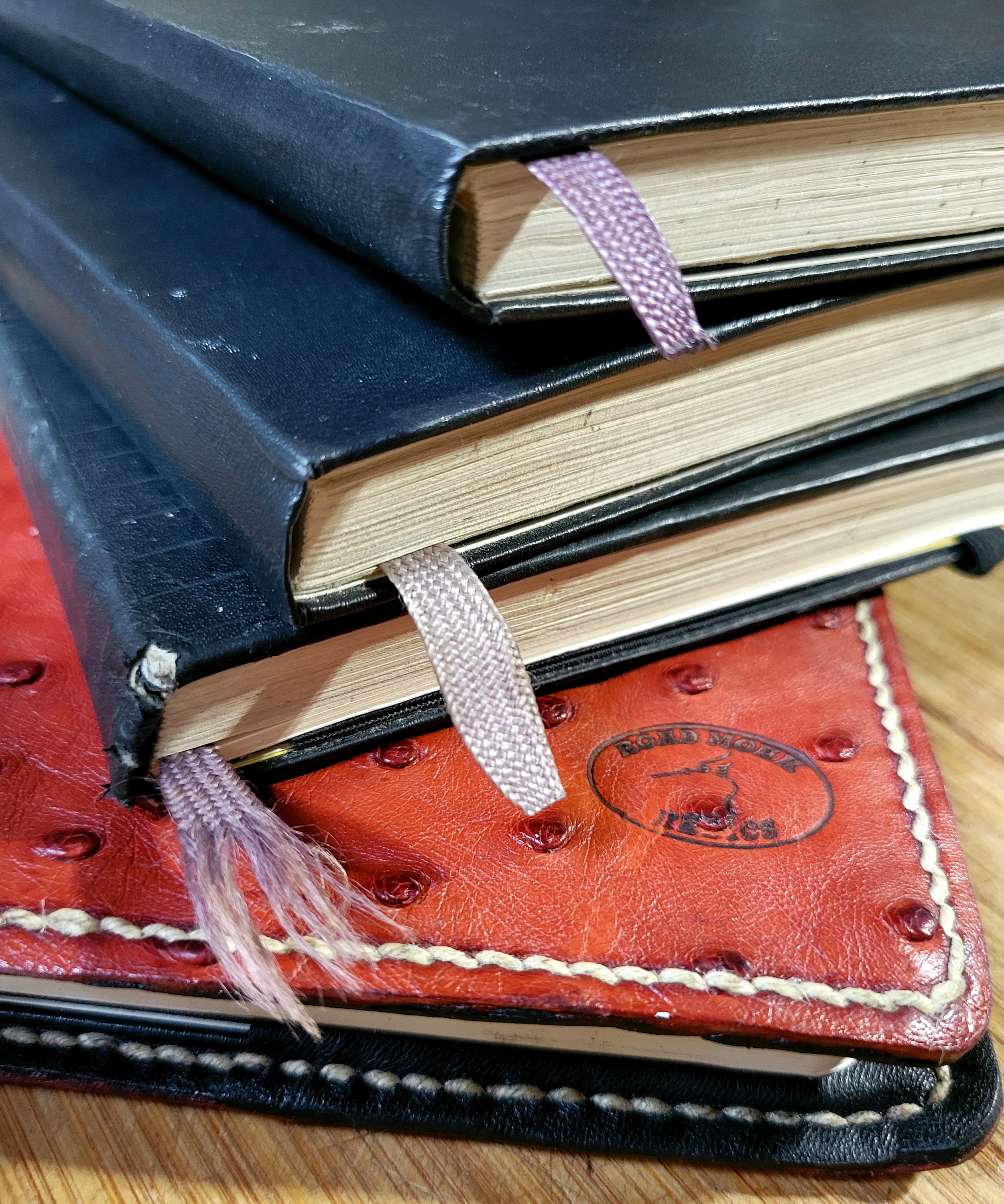 Handmade Saddle Stitched Ostrich Leather Journal Covers | Moleskine ...