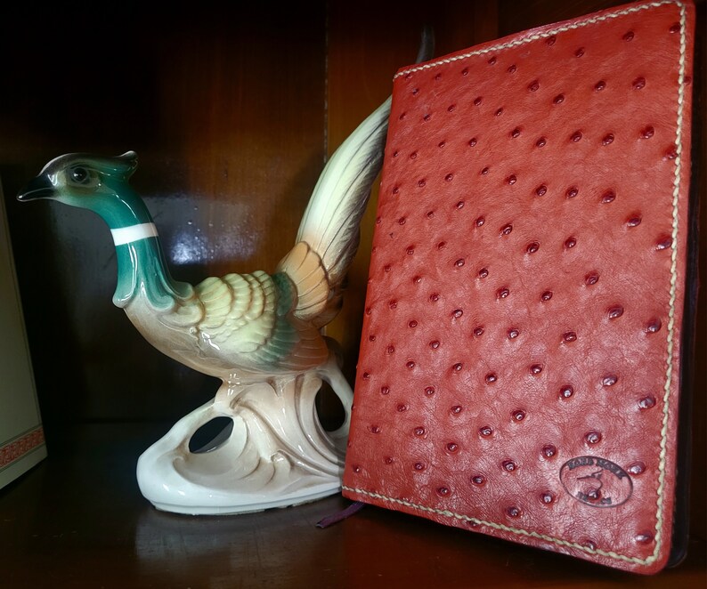 Handmade Saddle Stitched Ostrich Leather Journal Covers | Moleskine ...