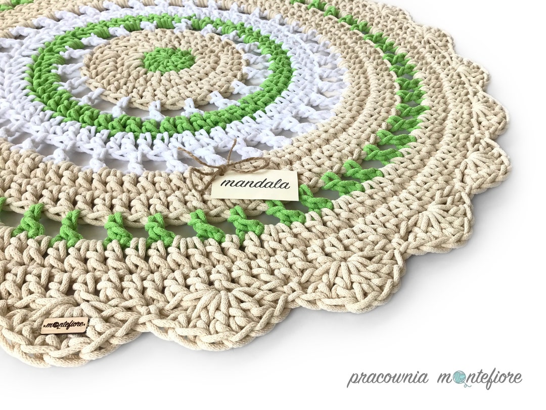 Handmade Rug Crochet Rug Boho Rug Washable Cotton Rug Natural Carpet ...