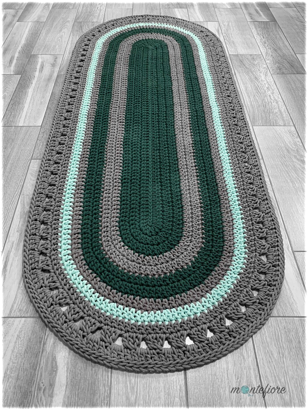 Oval Rug Handmade Rug Crochet Rug Floor Rug Scandinavian Rug Carpet ...