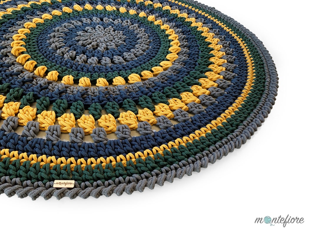 Handmade Rug Crochet Rug Boho Rug Washable Cotton Rug Natural Carpet ...