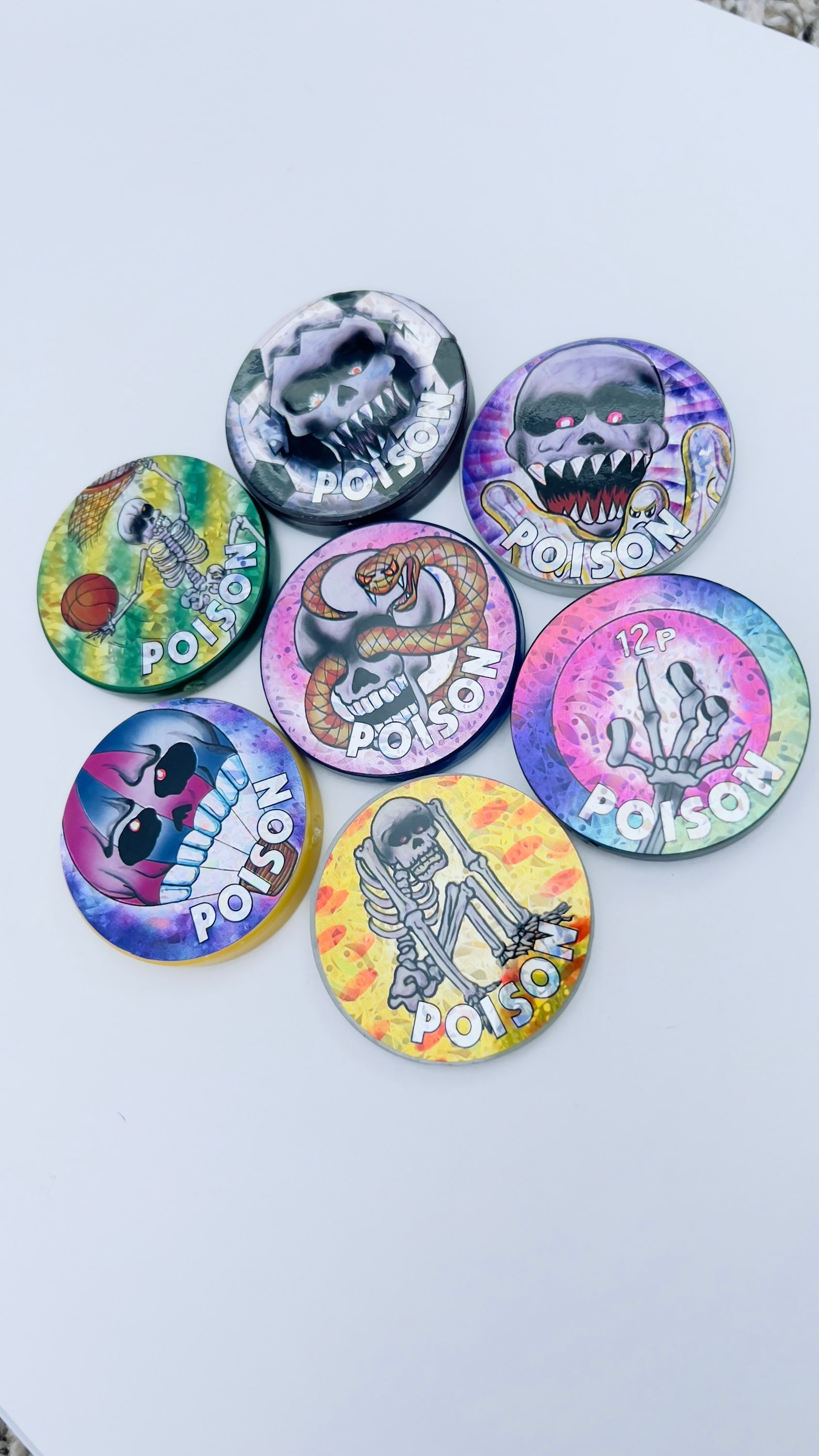100 Miscellaneous Variety Pogs From the 90's 1 Poison | Etsy