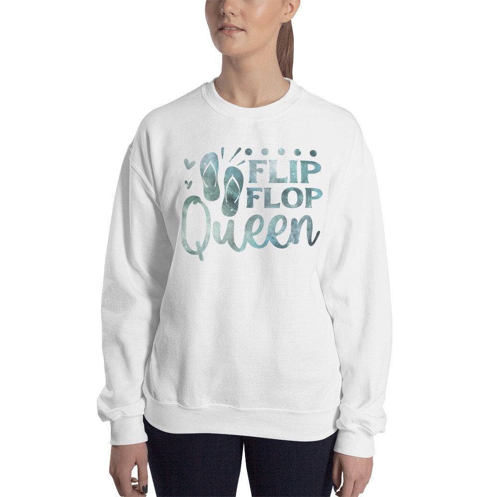 Flip Flop Queen Sweatshirt, Beach Sweatshirt, Women's Sweatshirt ...