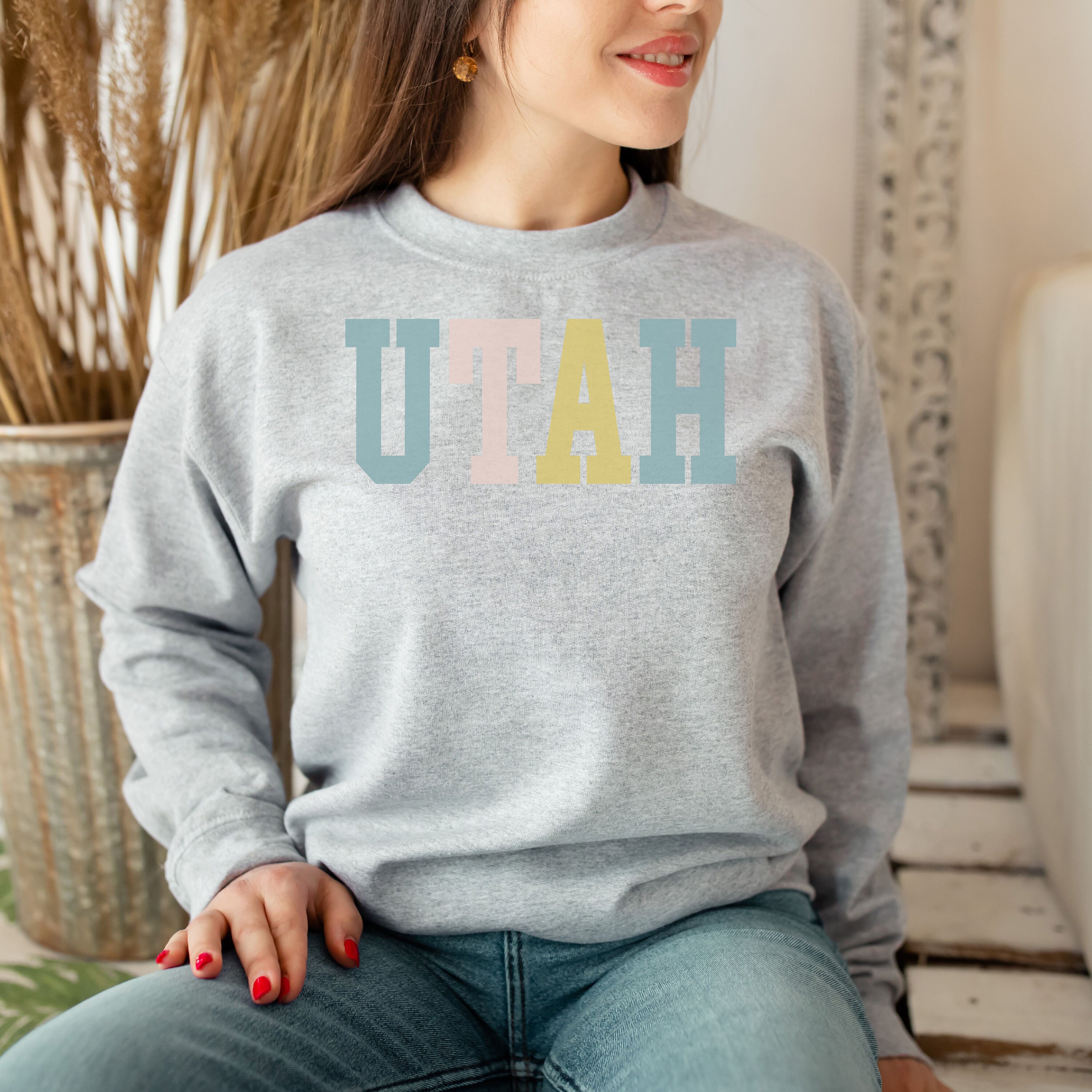 Utah Sweatshirt for Women, Utah Sweatshirt, Cute Sweatshirt, Crewneck ...