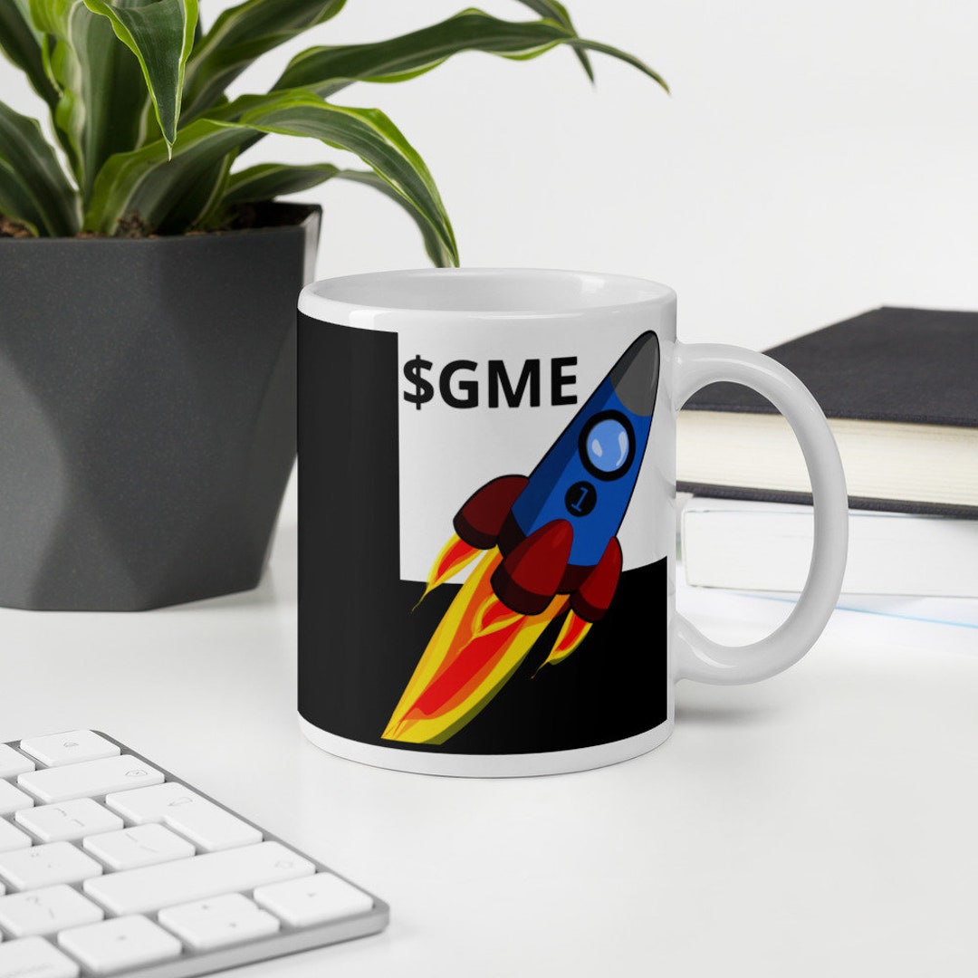 GME to the Moon COFFEE MUG | Gamestop Stock Mug | Wallstreetbets Mug ...