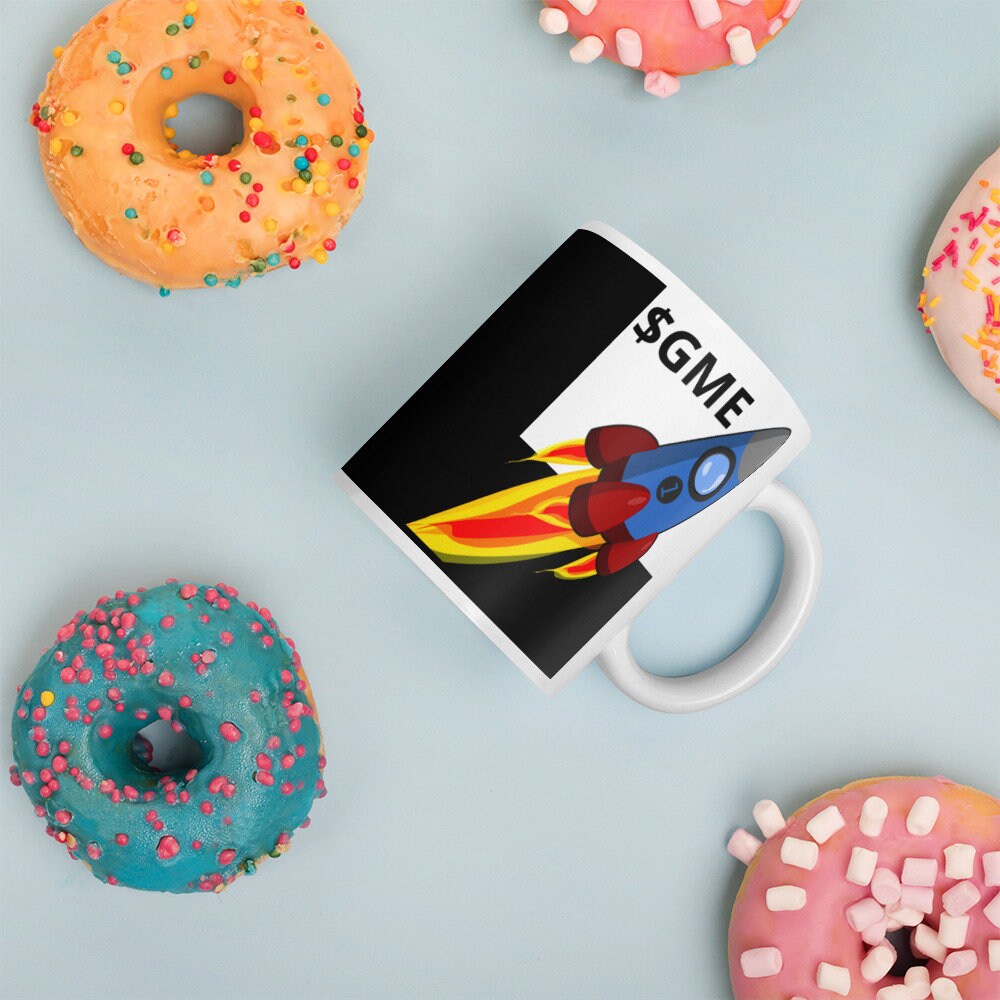GME to the Moon COFFEE MUG | Gamestop Stock Mug | Wallstreetbets Mug ...
