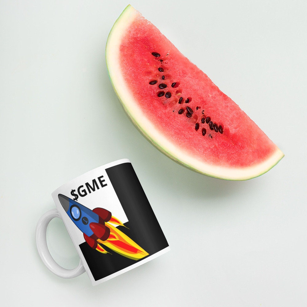 GME to the Moon COFFEE MUG | Gamestop Stock Mug | Wallstreetbets Mug ...