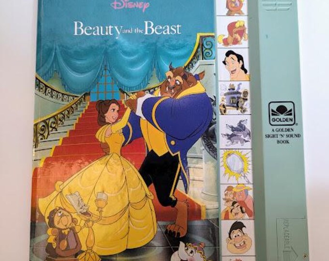 Vintage Golden Sound Story Disney Beauty and the Beast Hardcover Book ...