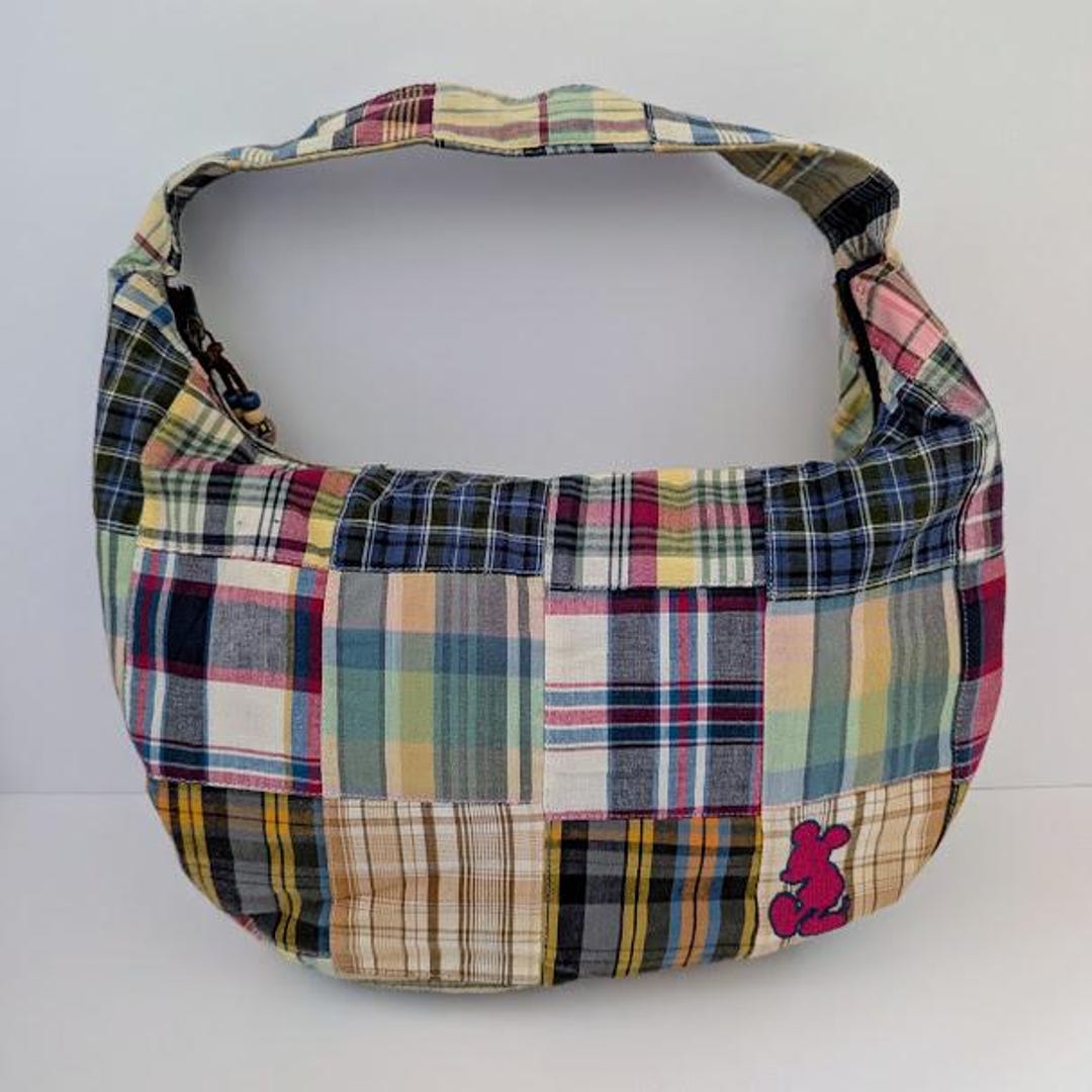 Disneyland Exclusive Mickey Mouse Shoulder Bag Purse Patchwork Plaid ...