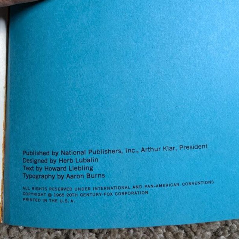 The Sound of Music Vintage Souvenir Movie Book Paperback 1965 Twentieth ...